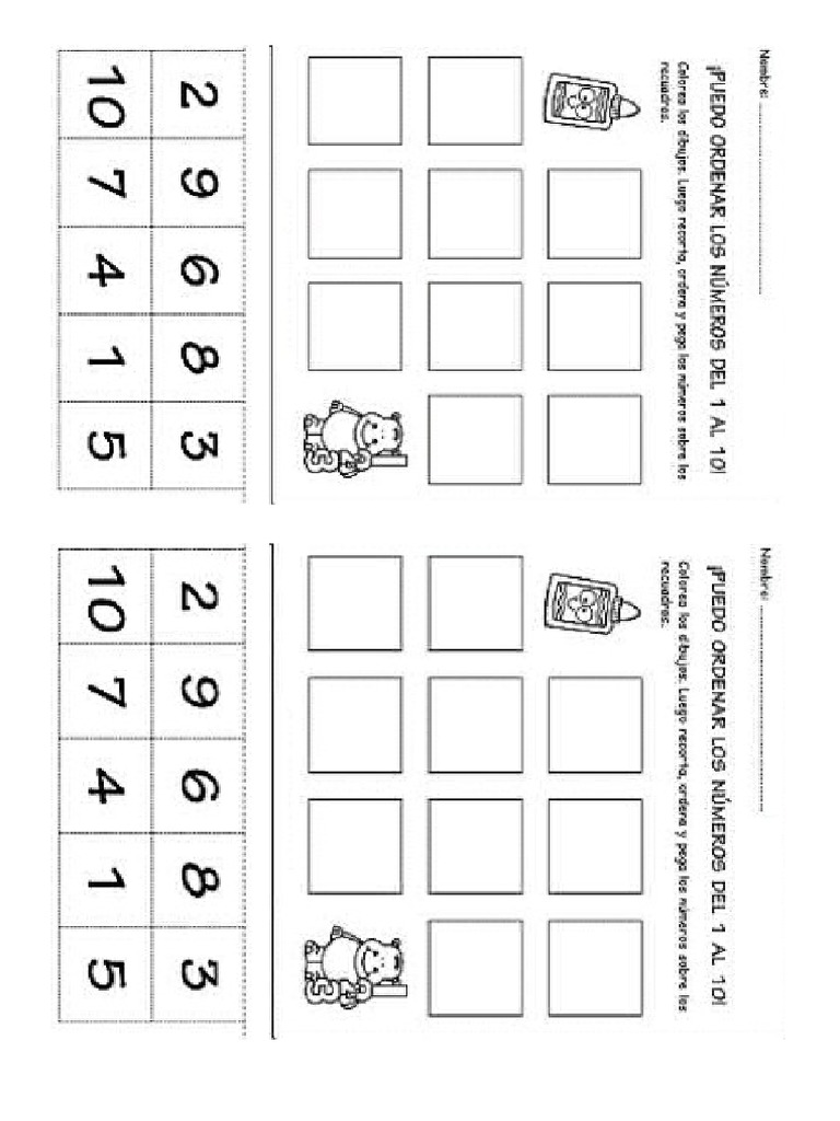 Refuerzo de Conteo de Numeros Del 1 - 10 | PDF