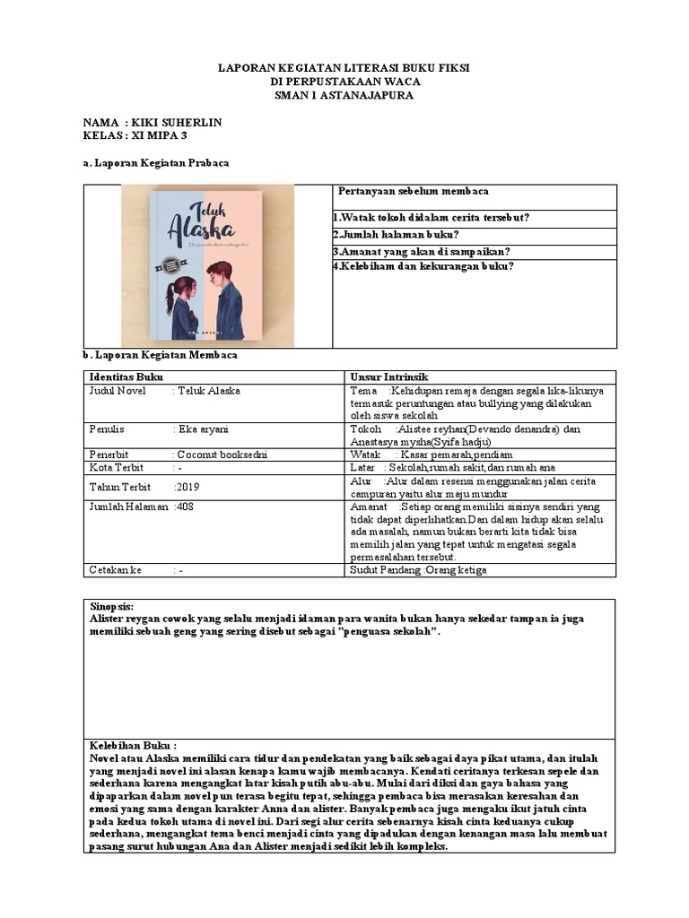 LAPORAN KEGIATAN MEMBACA BUKU FIKSI New | PDF