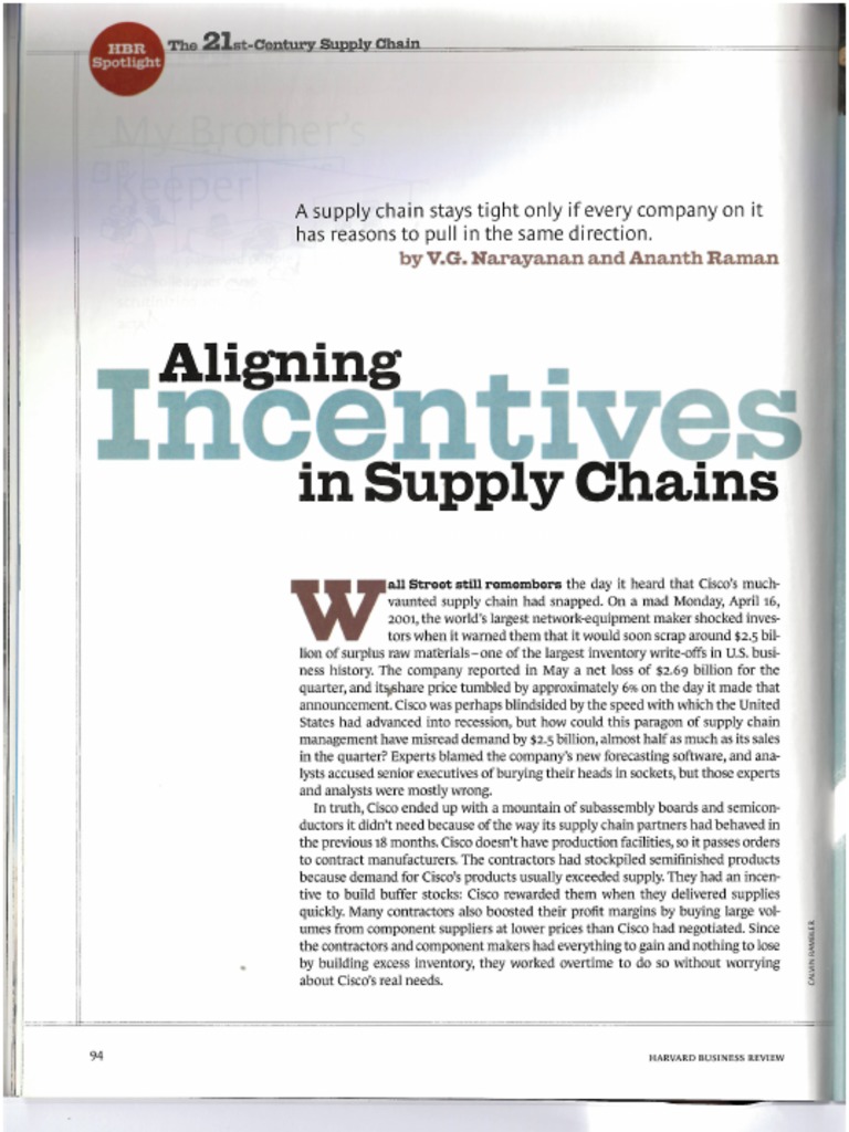 Aligning Incentives in SC | PDF