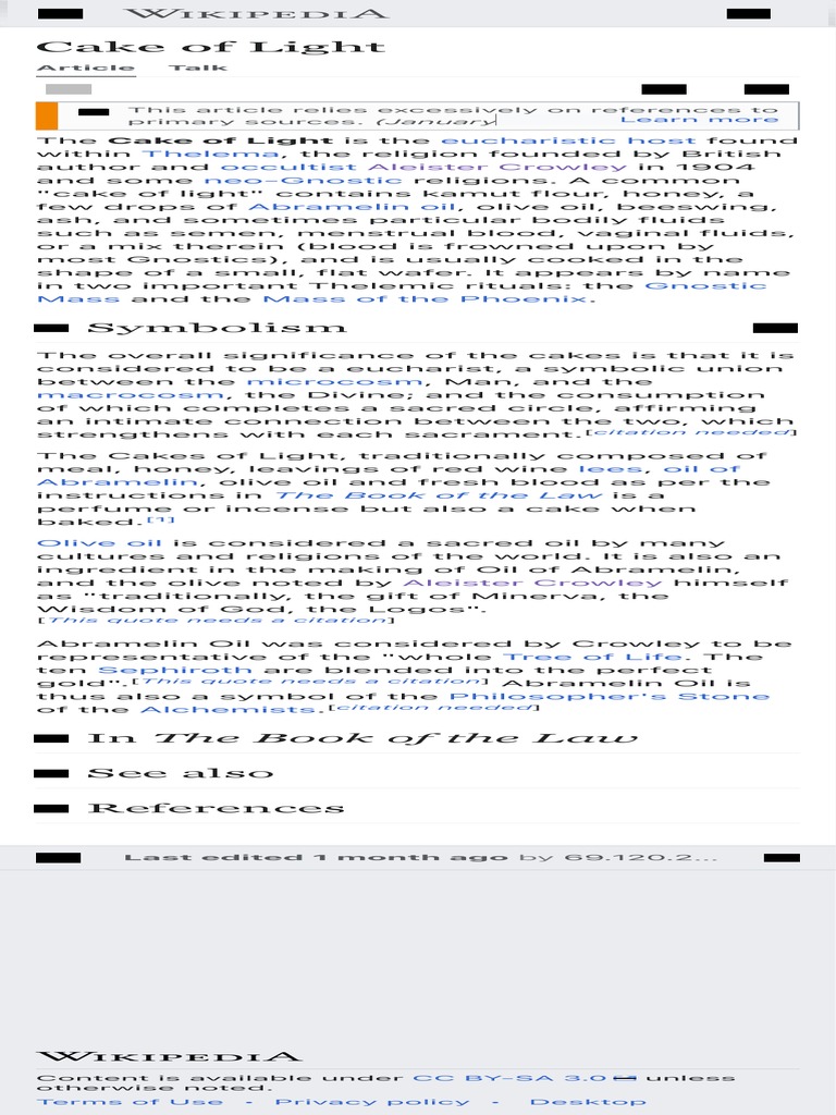 Cake of Light: Symbolism | PDF