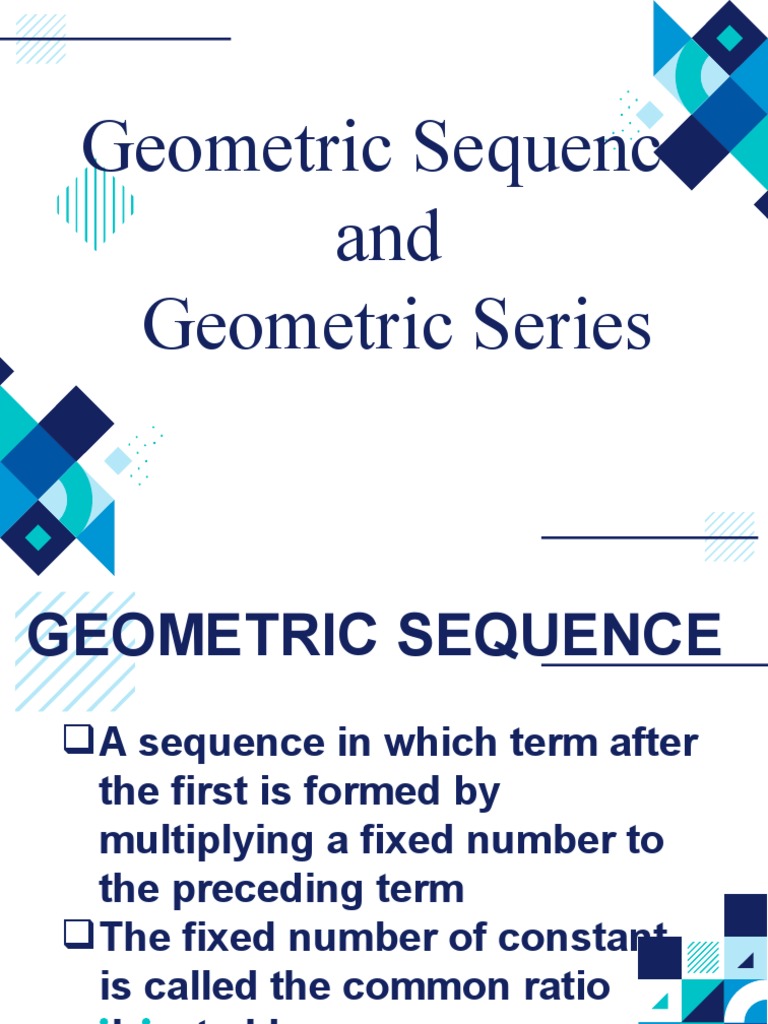 Geometric Sequences & Series Guide | PDF
