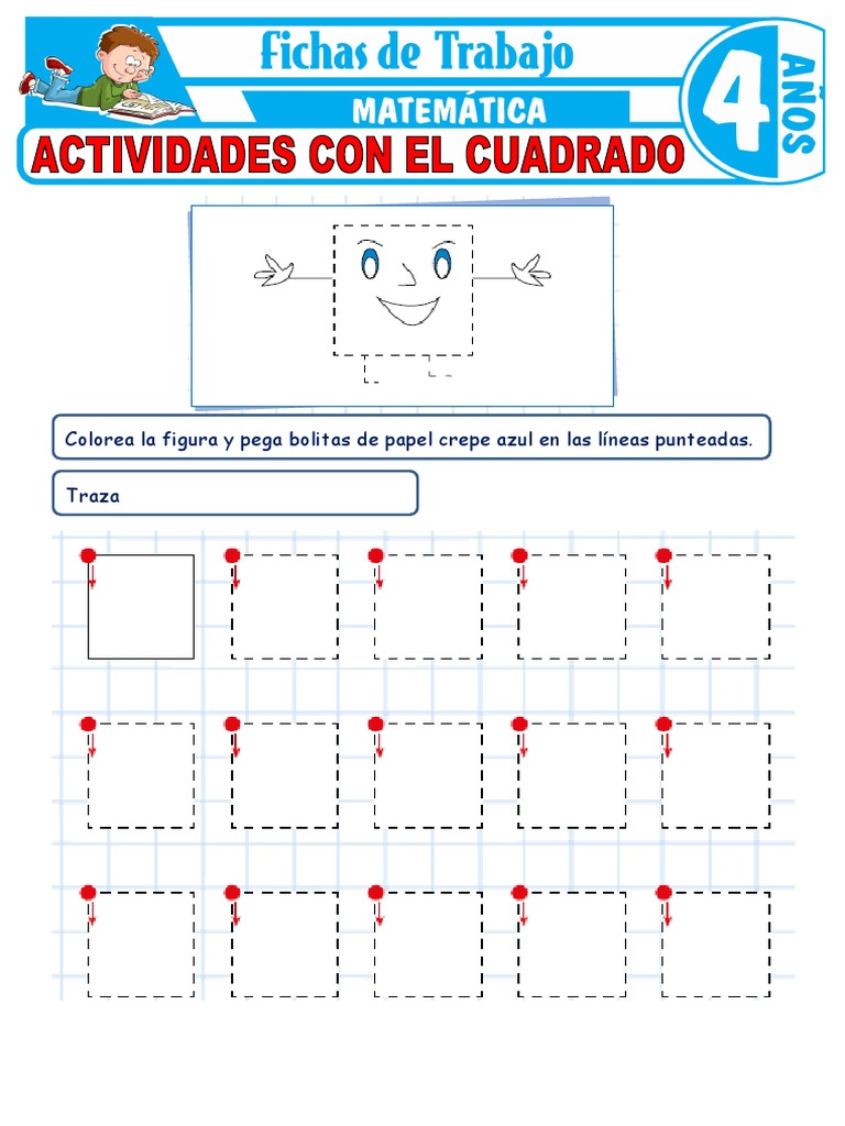 Actividades Con El Cuadrado para Ninos de 4 Anos | PDF