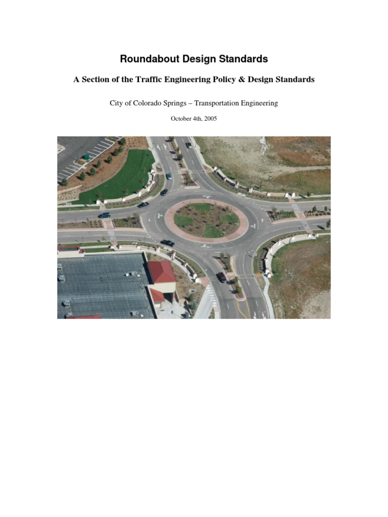 Roundabout Design Standards | PDF