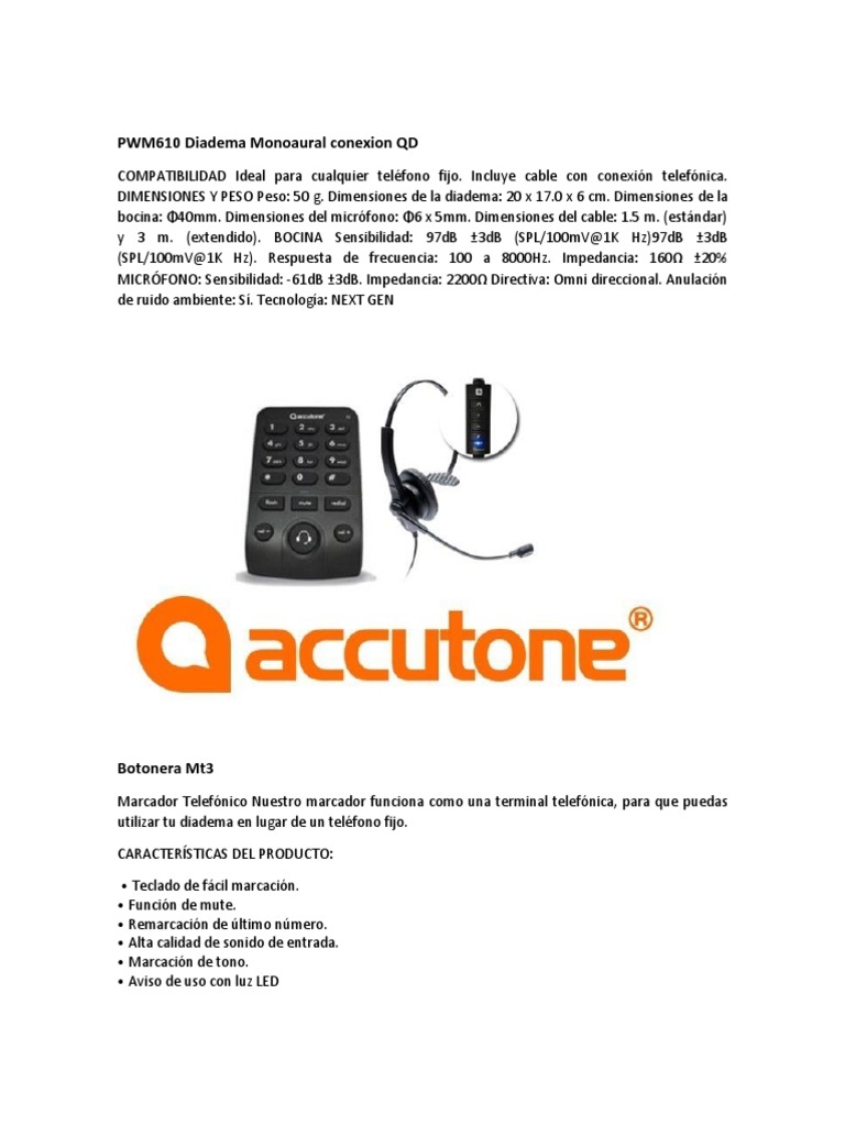 Equipos Accutone | PDF