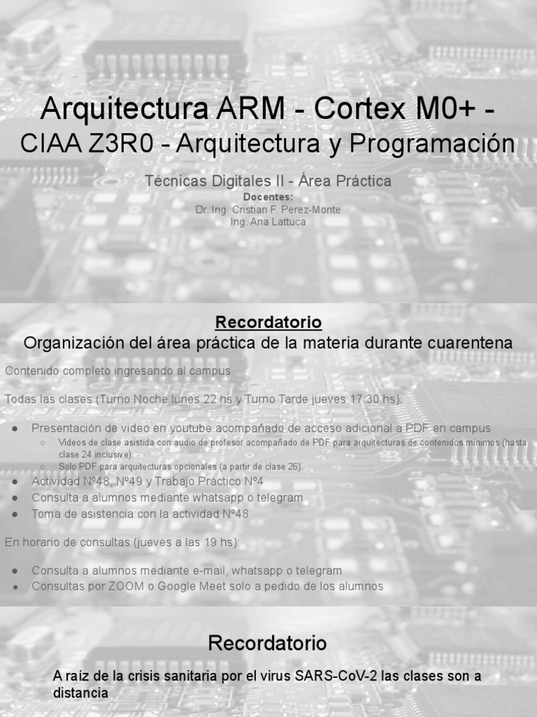 Arquitectura ARM - Cortex-M0+ - CIAA Z3R0 - Arquitectura y Programación ...