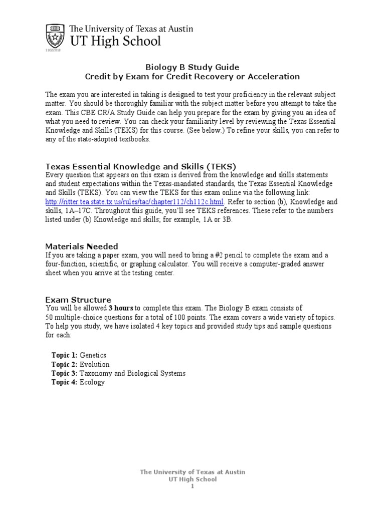 Uths Bio1 B | PDF | Evolution | Natural Selection