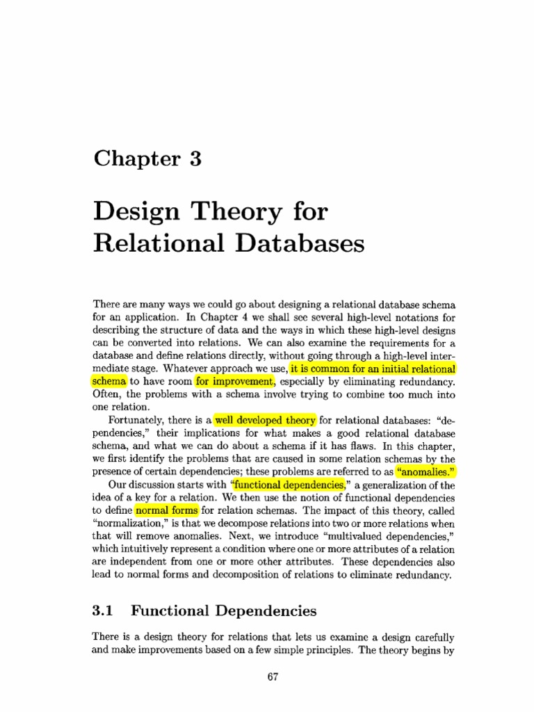 Design Theory For R Elational Databases | PDF | Relational Model ... Design Theory For R Elational Databases | PDF | Relational Model ...