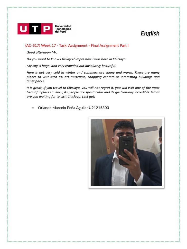 AC-S17 Week 17 Task Assignment Final Assignment Part I | PDF