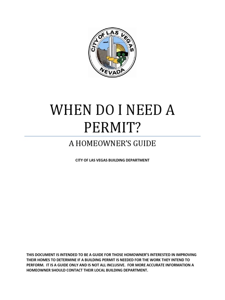 When Do I Need A Permit | PDF | Water Heating | General Contractor