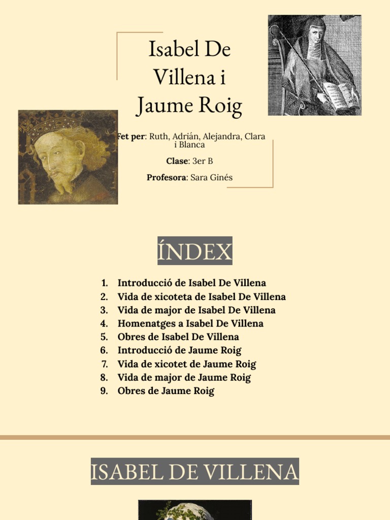 Isabel Villena y Jaume Roig | PDF