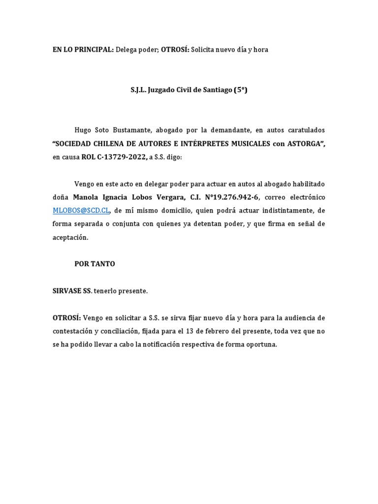 Modelo Delega Poder | PDF