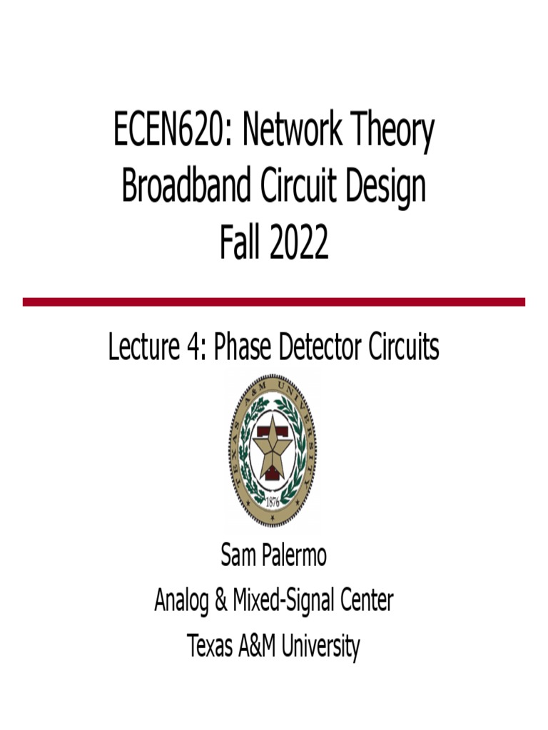 Phase Detector Circuits Overview | PDF | Detector (Radio) | Electricity