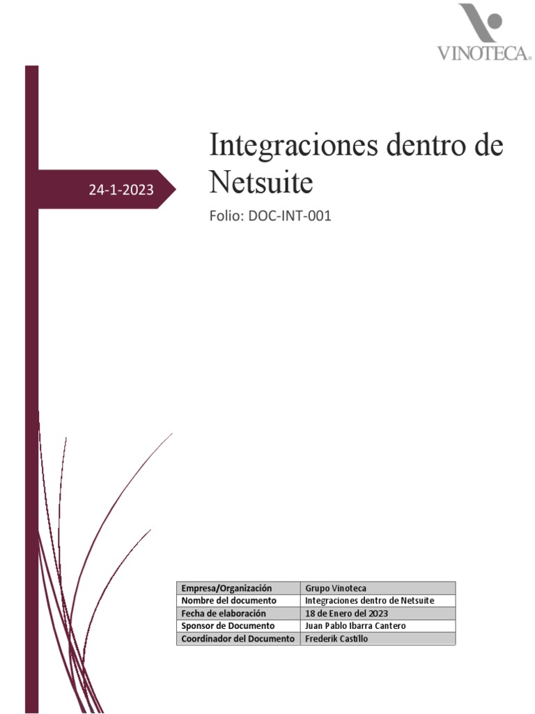 Interno - Integraciones Dentro de Netsuite | PDF | Autenticación ...