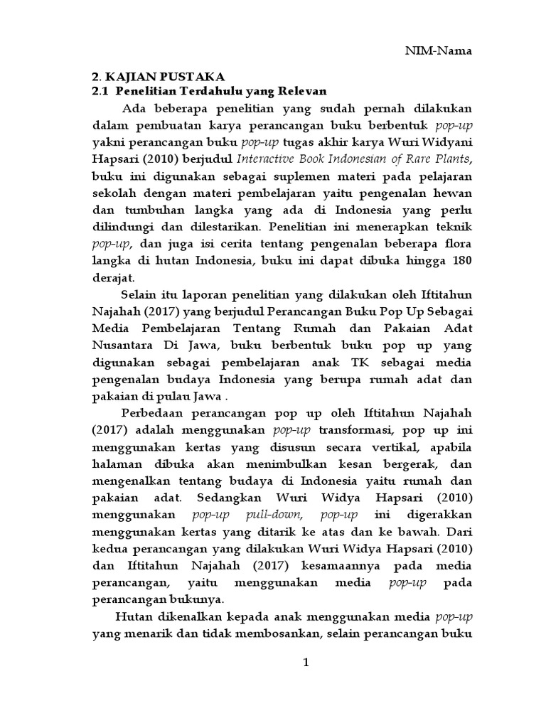 Template Proposal Skripsi Bab2 | PDF