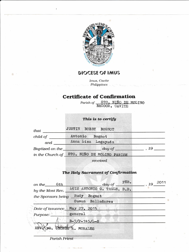 Kumpil Certificate | PDF