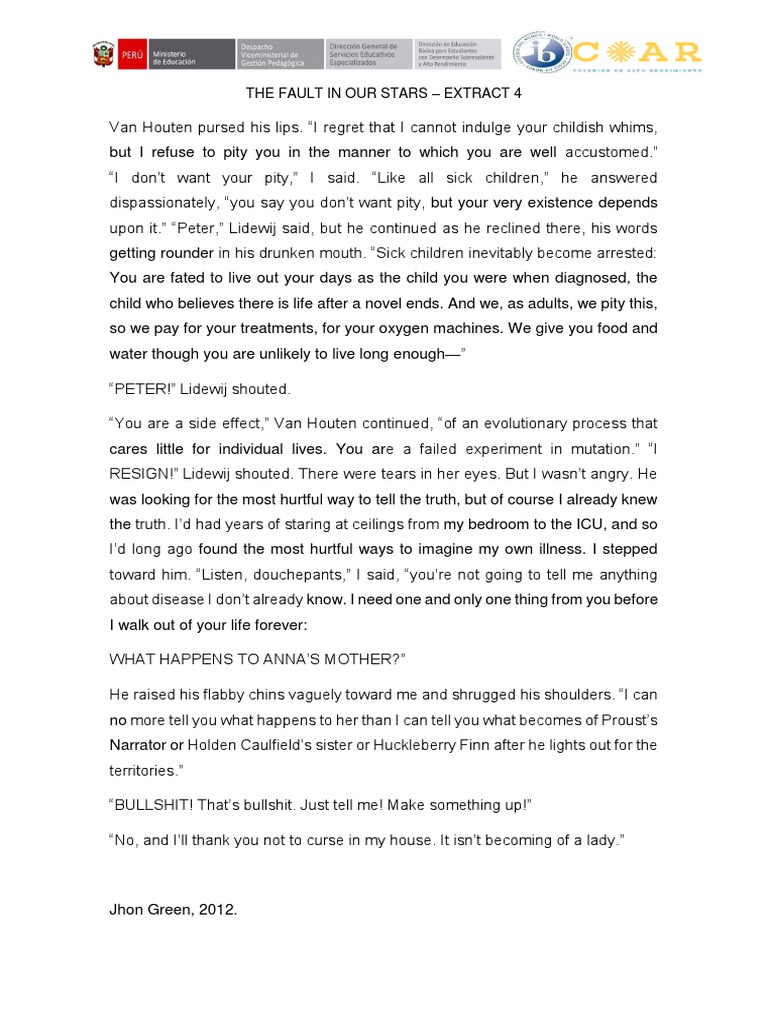 The Fault in Our Stars - Extract 4 | PDF