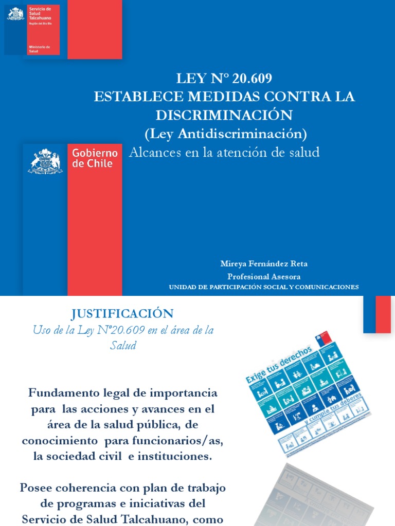 LEY #20.609 Establece Medidas Contra La Discriminación (Ley ...