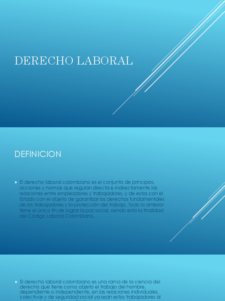 Diapositivas Derecho Laboral | PDF | Derecho laboral | Salario