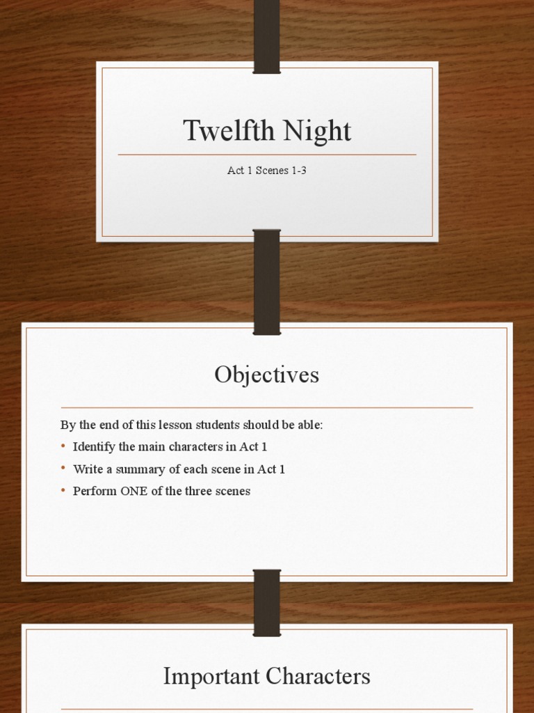 Twelfth Night Act 1 Scenes 1 To 3 | PDF | Twelfth Night
