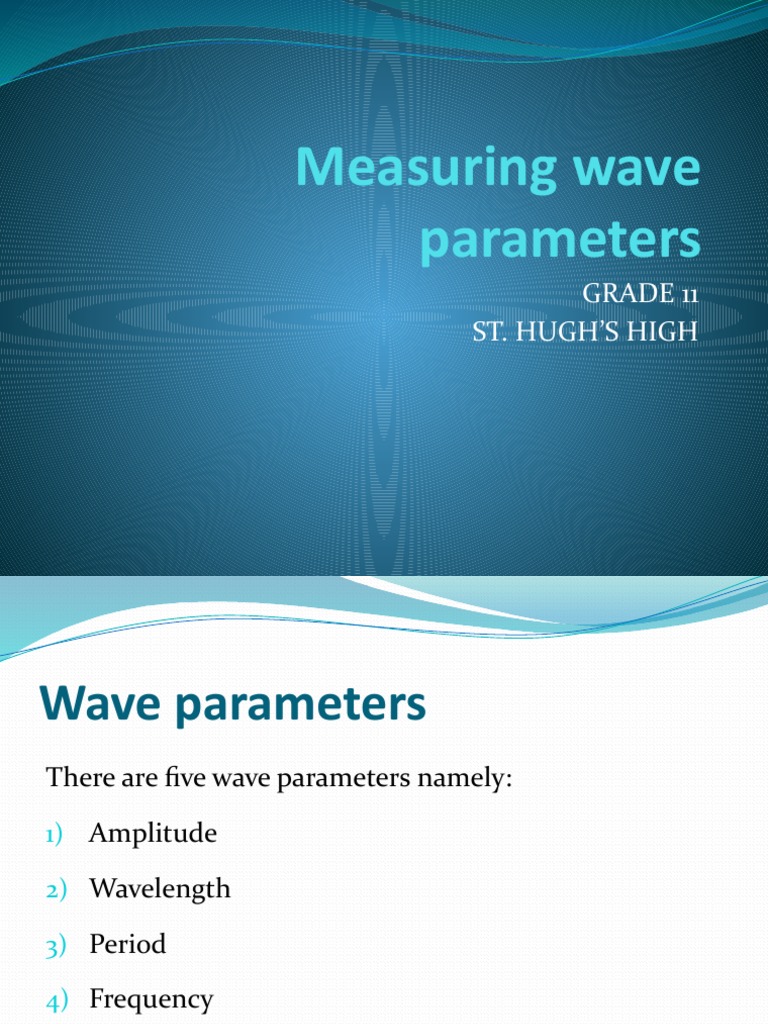 Measuring Wave Parameters | PDF