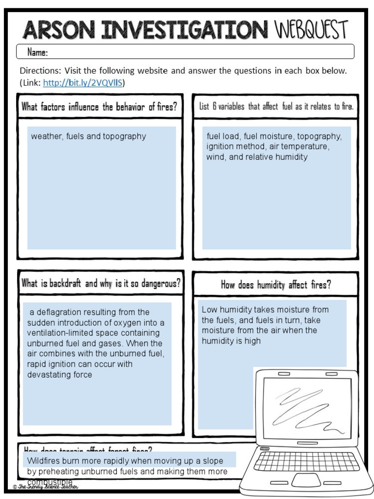 Arson Webquest Activity | PDF