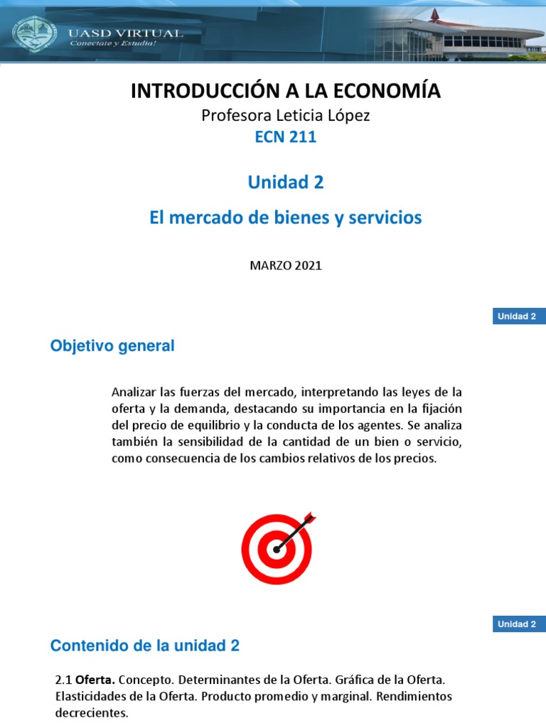 Introducción A La Economía: Unidad 2 El Mercado de Bienes y Servicios | PDF | Oferta y demanda ...