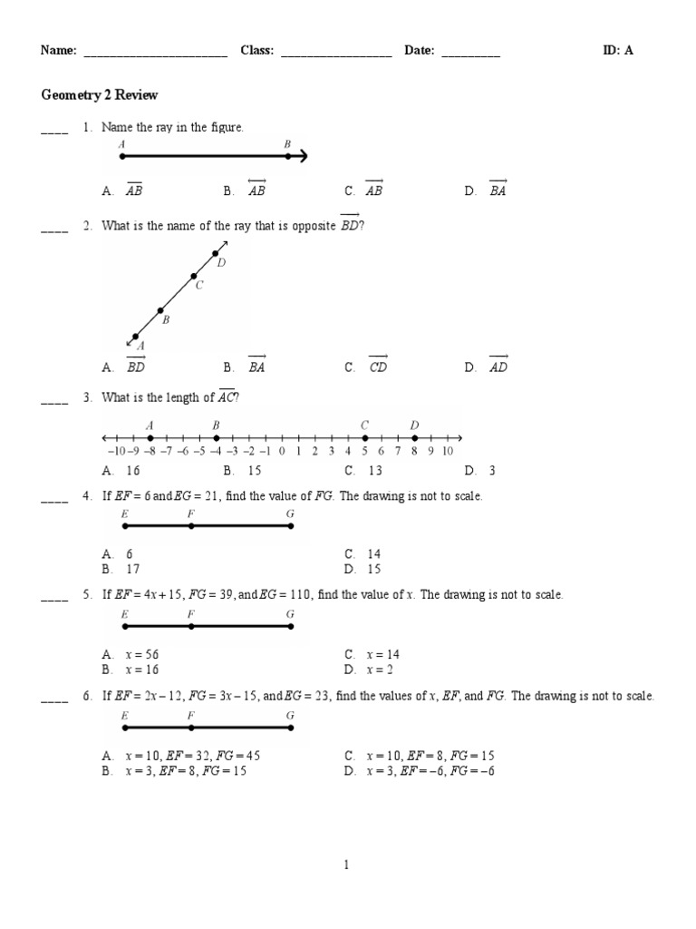 Test | PDF | Geometry | Elementary Geometry