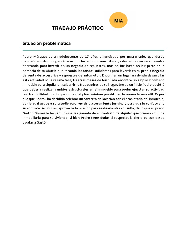 TP1 - Situación Problemática | PDF