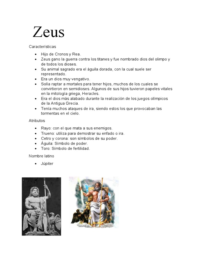 Zeus | PDF | infierno | Inframundo griego