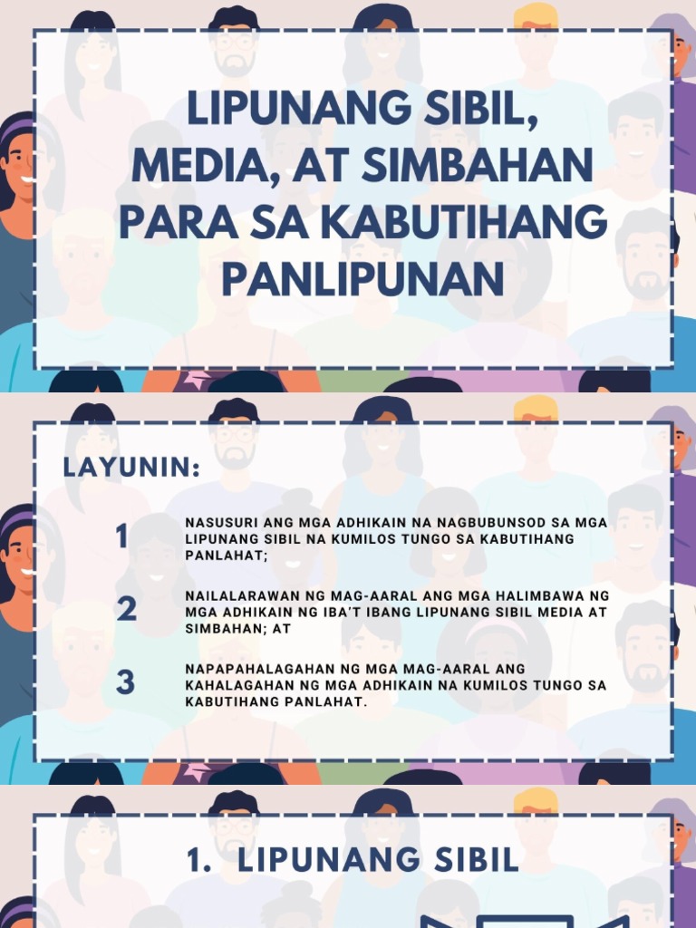 Aralin 6 - Lipunang Sibil, Media, at Simbahan para Sa Kabutihan NG ...