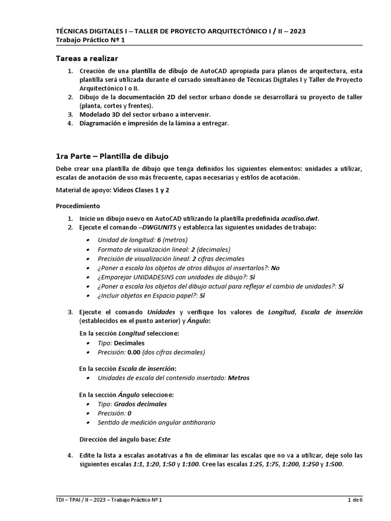 2023 TD1 TP1 | PDF | Cad automático | Dibujo