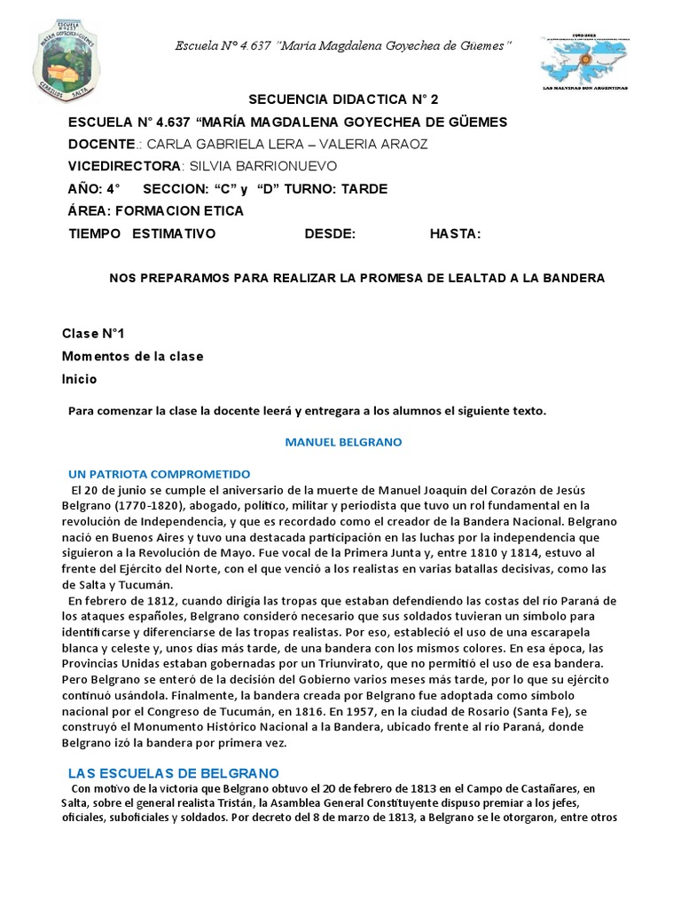 Bandera Argentina Actividades | PDF | Argentina | América del Sur