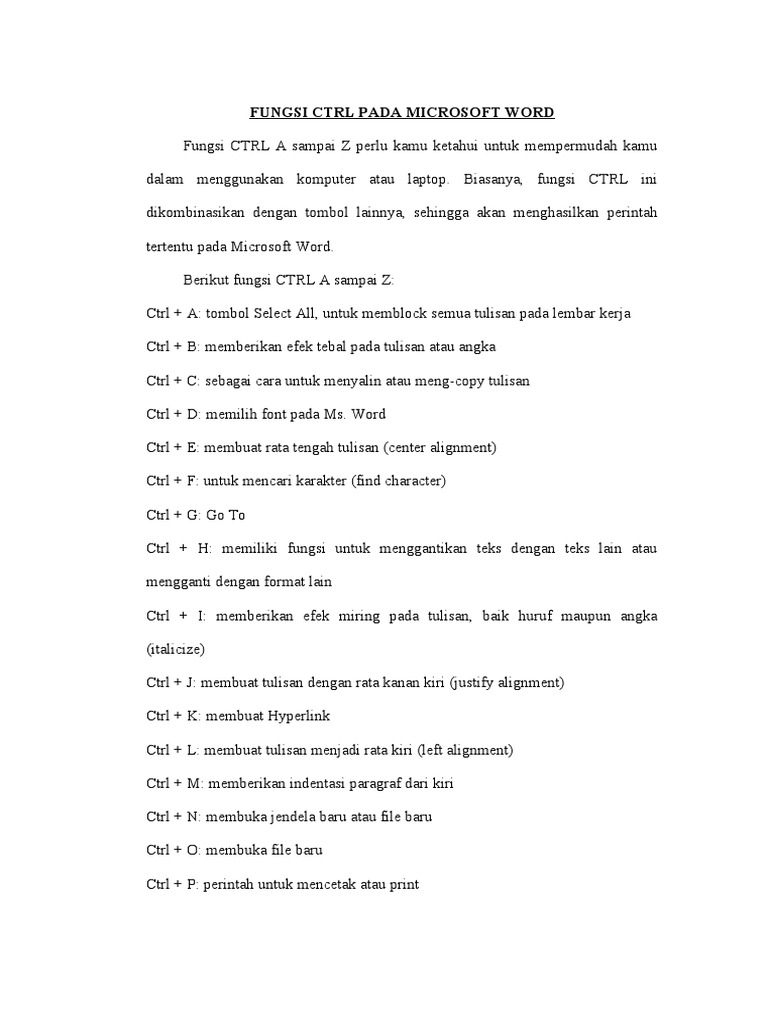 Fungsi Ctrl Print | PDF