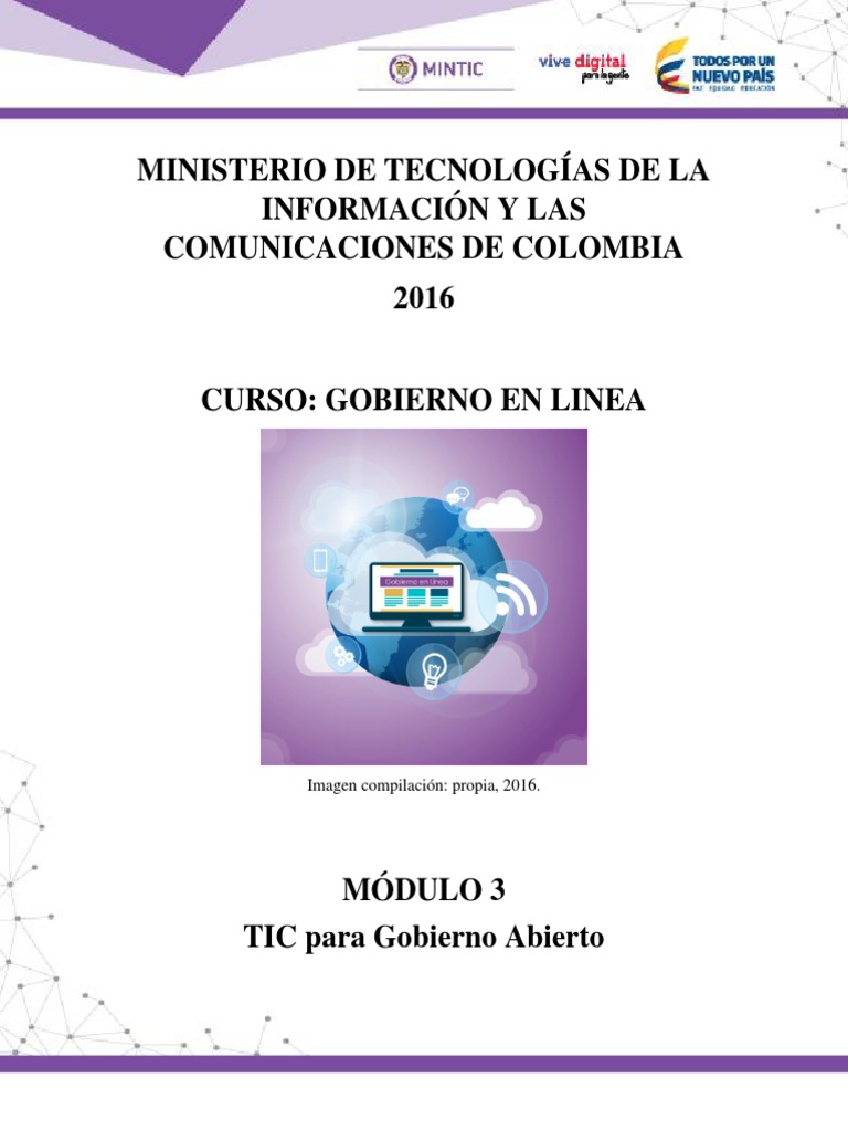 Modulo 3 - TIC para Gobierno Abierto | PDF | Tecnología de información ...