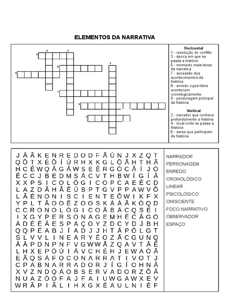 Atividades sobre Elementos da Narrativa | PDF | Narrativa