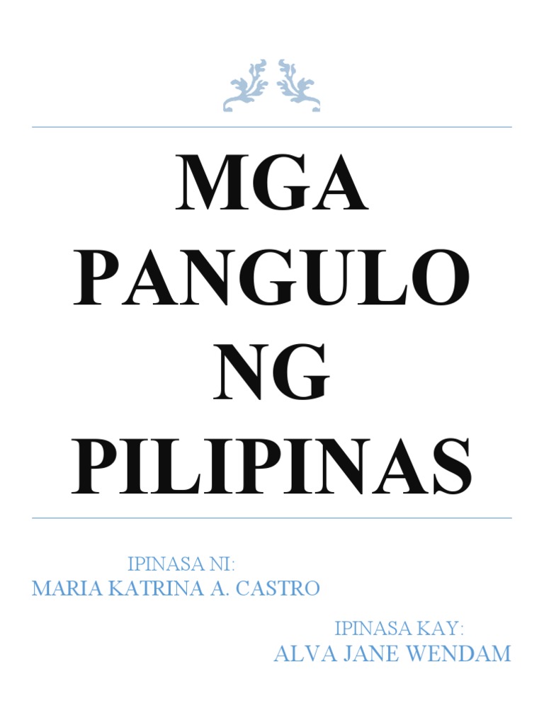 Mga Pangulo NG Pilipinas | PDF
