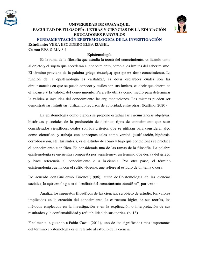 Fundamentacion Concepto | PDF | Conocimiento | Teoría