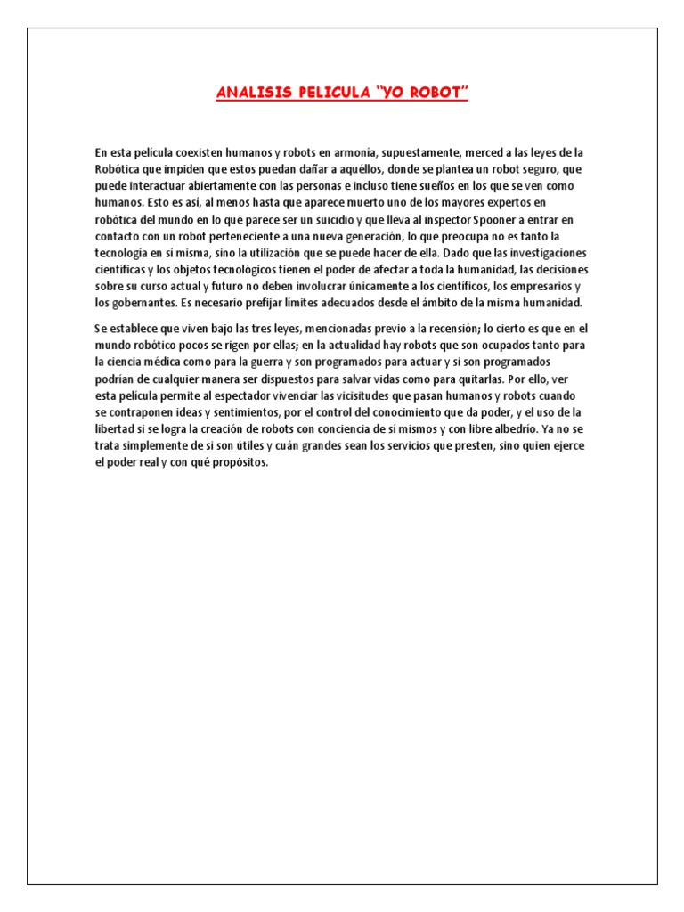 Analisis Yo Robot | PDF