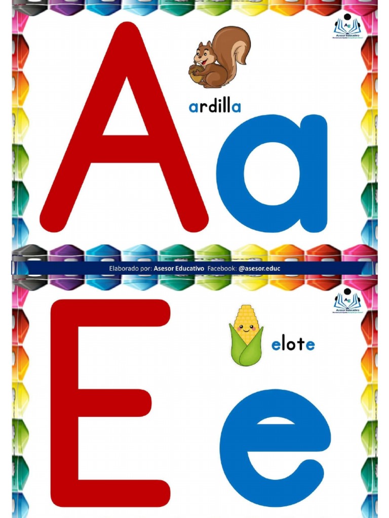 Tarjetas para Trabar Las Vocales | PDF