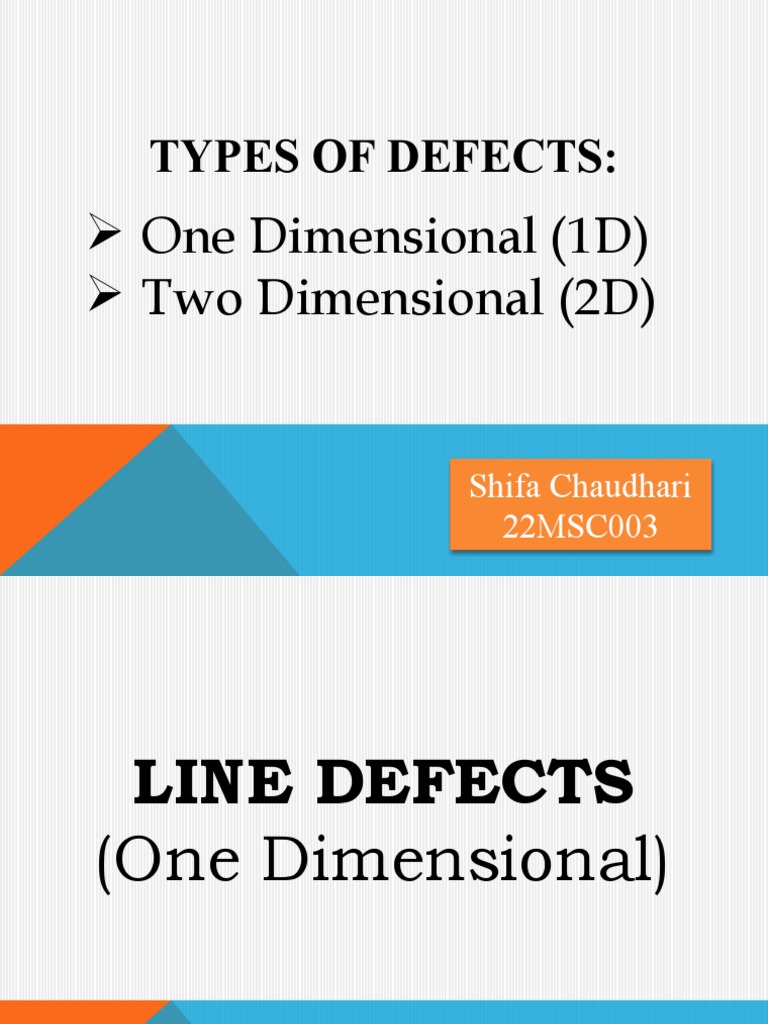 Types of Defects:: One Dimensional (1D) Two Dimensional (2D) | Download Free PDF | Dislocation ...