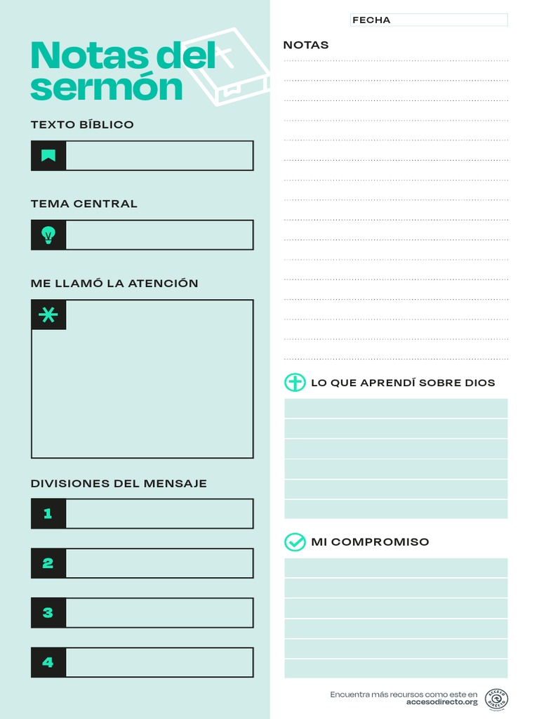 Notas Del Sermón | PDF