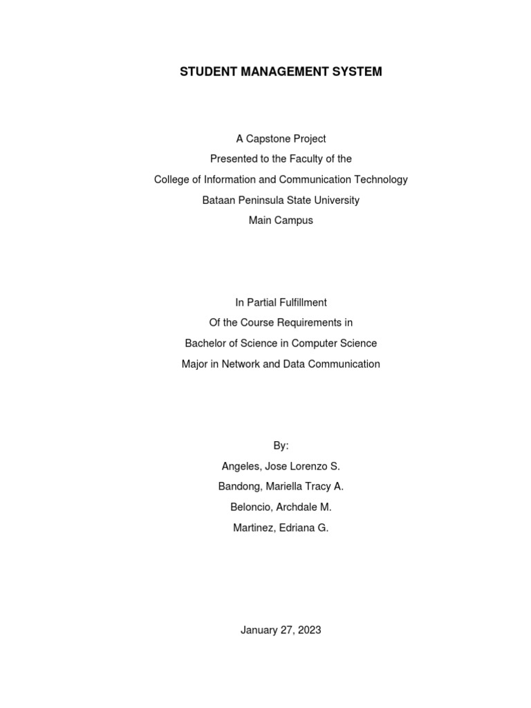 FinalDocument_STUDENT-MANAGEMENT-SYSTEM | PDF | Databases | Relational ...