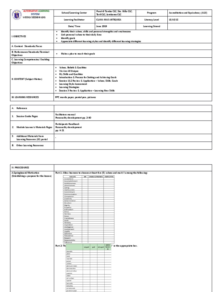 Life Skills Module 1 | PDF | Learning | Thought