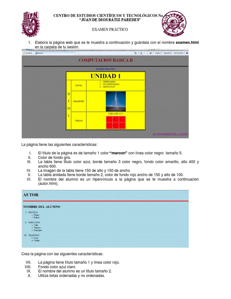 Examen HTML Practico 2 2