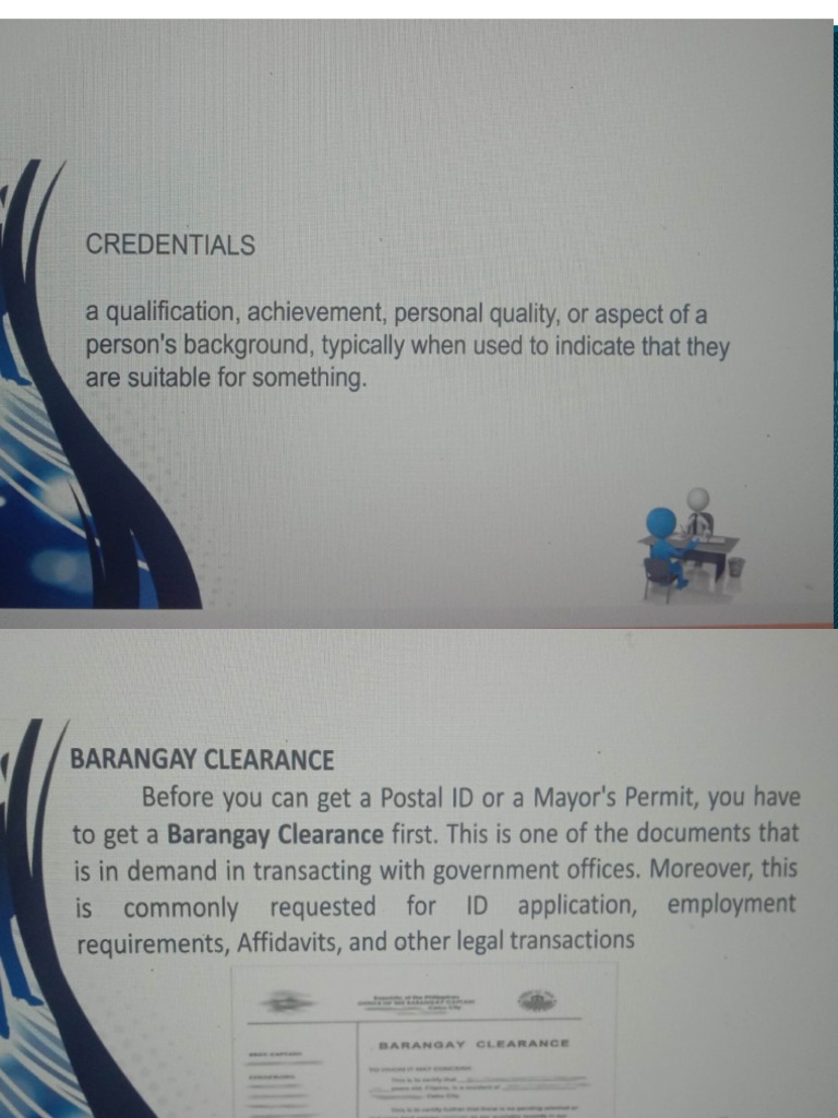 Work Immersion CREDENTIALS | PDF