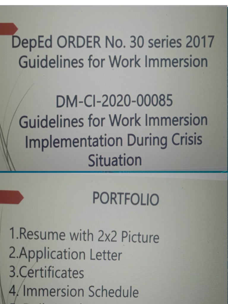 Work Immersion RULES AND REGULATIONS | PDF