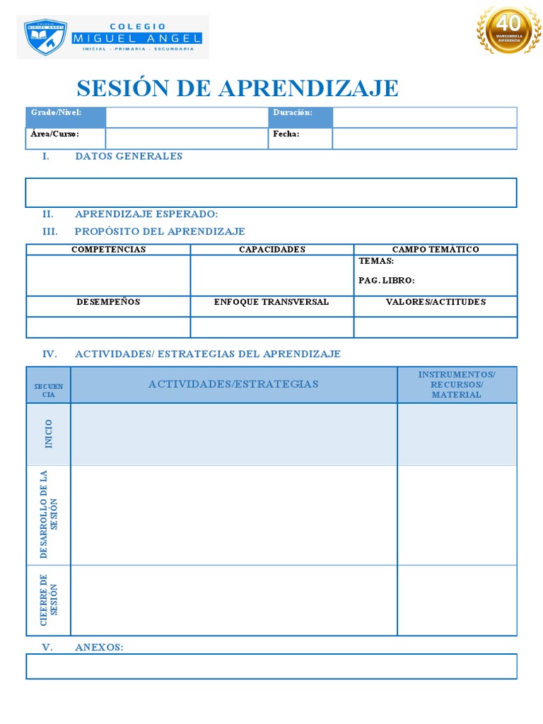 Sesion de Aprendizaje 2023 | PDF Sesion de Aprendizaje 2023 | PDF
