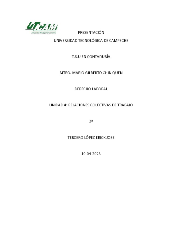 Ultima Tarea | PDF | Acuerdo colectivo | Sindicato