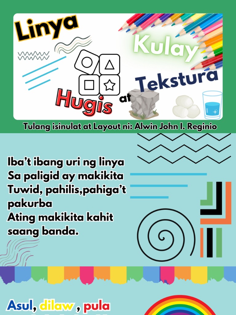 Linya Kulay Hugis at Tekstura Tula | PDF