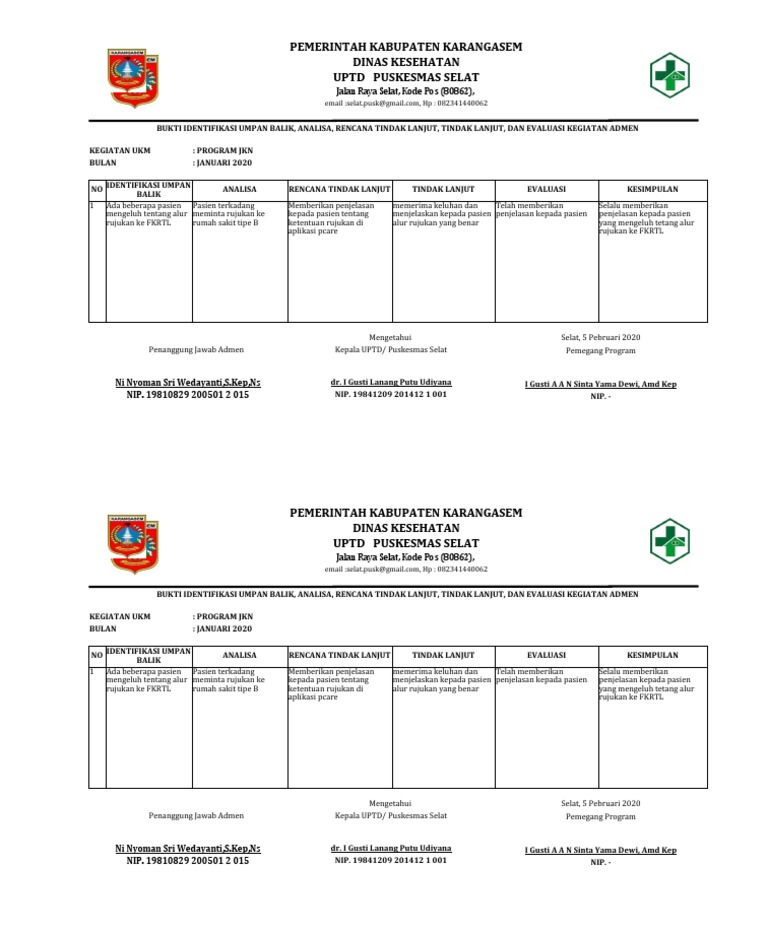 Bukti Umpan Balik | PDF